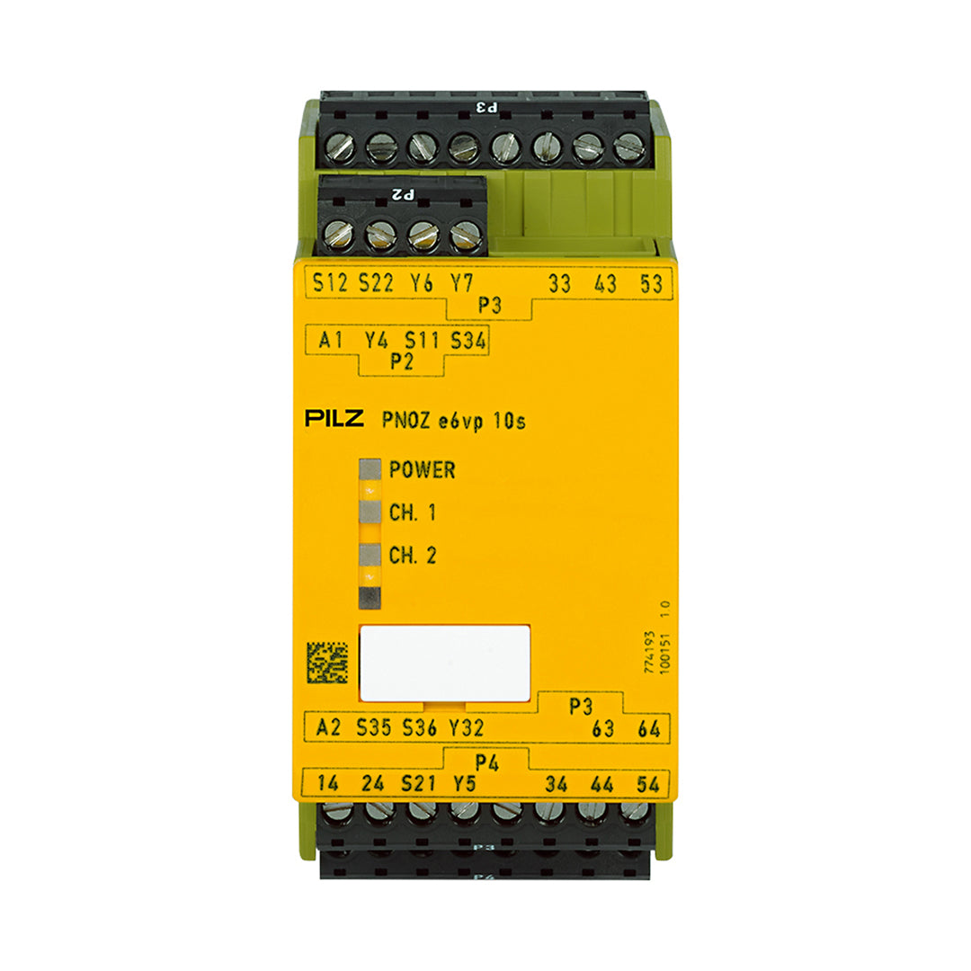 Safety Relays PILZ เซฟตี้ รีเลย์ PNOZ e6vp 24VDC 4n/o 1so 1so t code ...