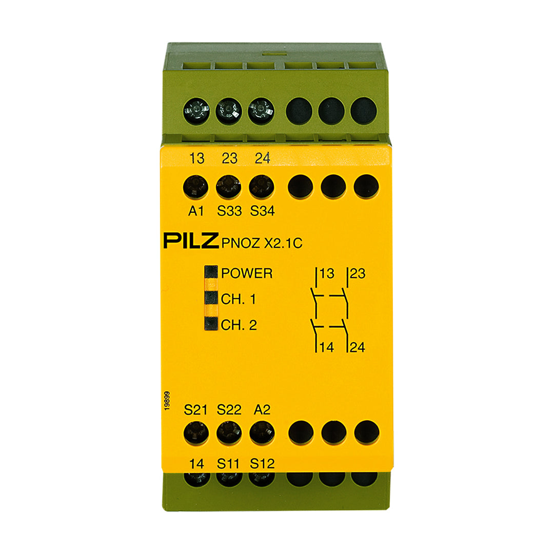 Safety Relays PILZ เซฟตี้ รีเลย์ PNOZ X2.1C 24VAC/DC 2n/o code 774305 ...