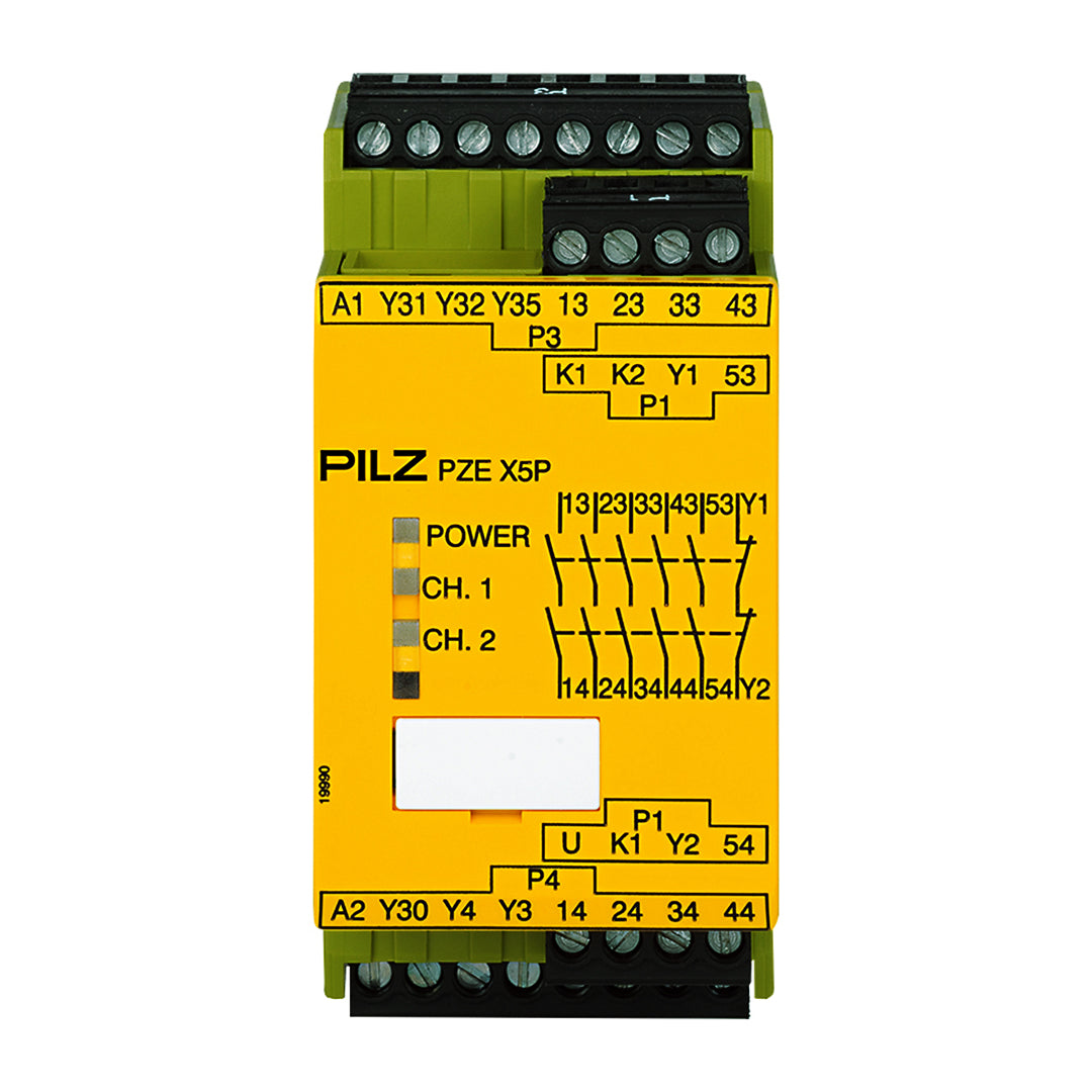 Safety Relays PILZ เซฟตี้ รีเลย์ PZE X5P 24VDC 5n/o 2so code 777150 ของ ...