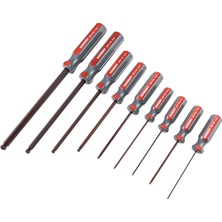 METRIC HEXAGON BALL DRIVER SET(9-PCE) รหัส KEN6022590K – North Power